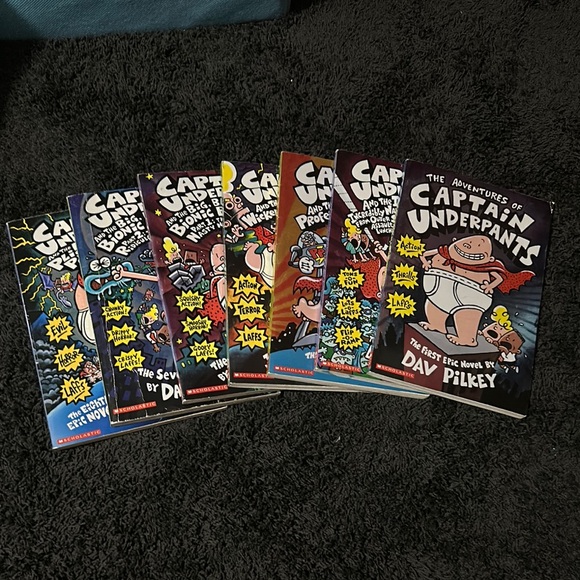Captain Underpants | Other | Captain Underpants Book Set By Dav Pilkey ...